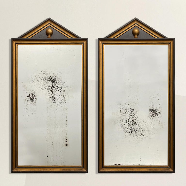 Pair of 1950s French Neoclassical-Style Mirrors at 1stDibs
