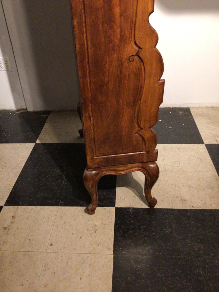 Pair of 1950s French Tall Wood Bookcases For Sale at 1stDibs