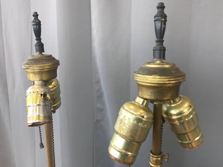 Pair of 1950s Neoclassical Roman Bust Hand-Carved Wood Table Lamps at ...