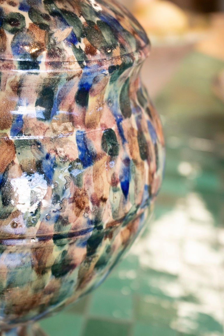 Pair of 1950s Spanish Nijar Painted Glazed Ceramic Finials at 1stDibs ...