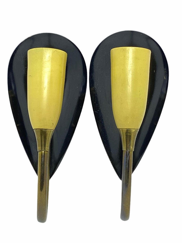 Pair of 1950s Stilnovo Style Sconces For Sale at 1stDibs