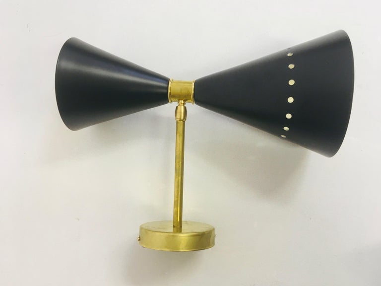 Pair of 1950s Style Italian Diabolo Wall Lights For Sale at 1stDibs