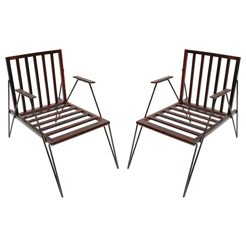 Carlo Hauner PL 22 Armchair in Jacaranda for Oca at 1stDibs