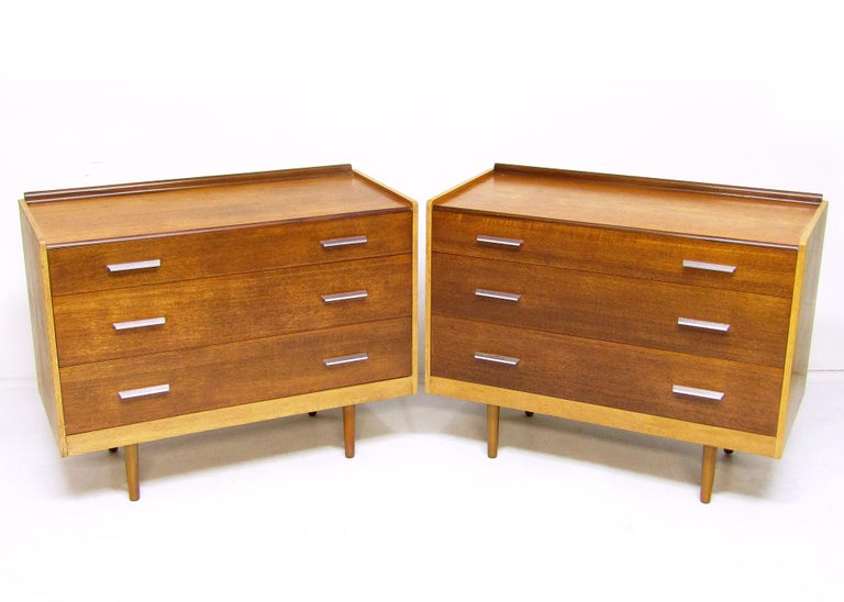 Pair of 1960s Chests in Teak and Oak by John and Sylvia Reid for Stag ...