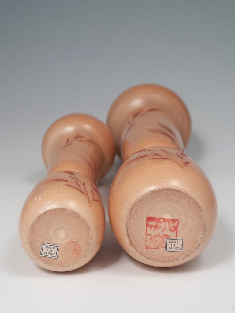 Pair of 1960s Modern Creative Kokeshi Dolls by Sadao Kishi, Japan at ...