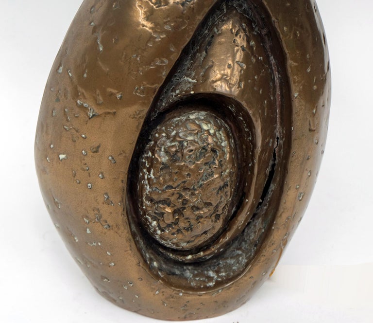 Pair of 1960s Sculptural Bronzed Resin Phandeve Table Lamps For Sale at ...