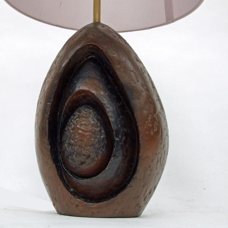 Pair of 1960s Sculptural Bronzed Resin Phandeve Table Lamps For Sale at ...