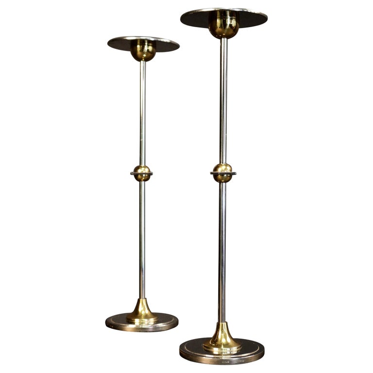 Pair of 1970s Candleholders "La Notte" Model Signed by Chrystiane ...