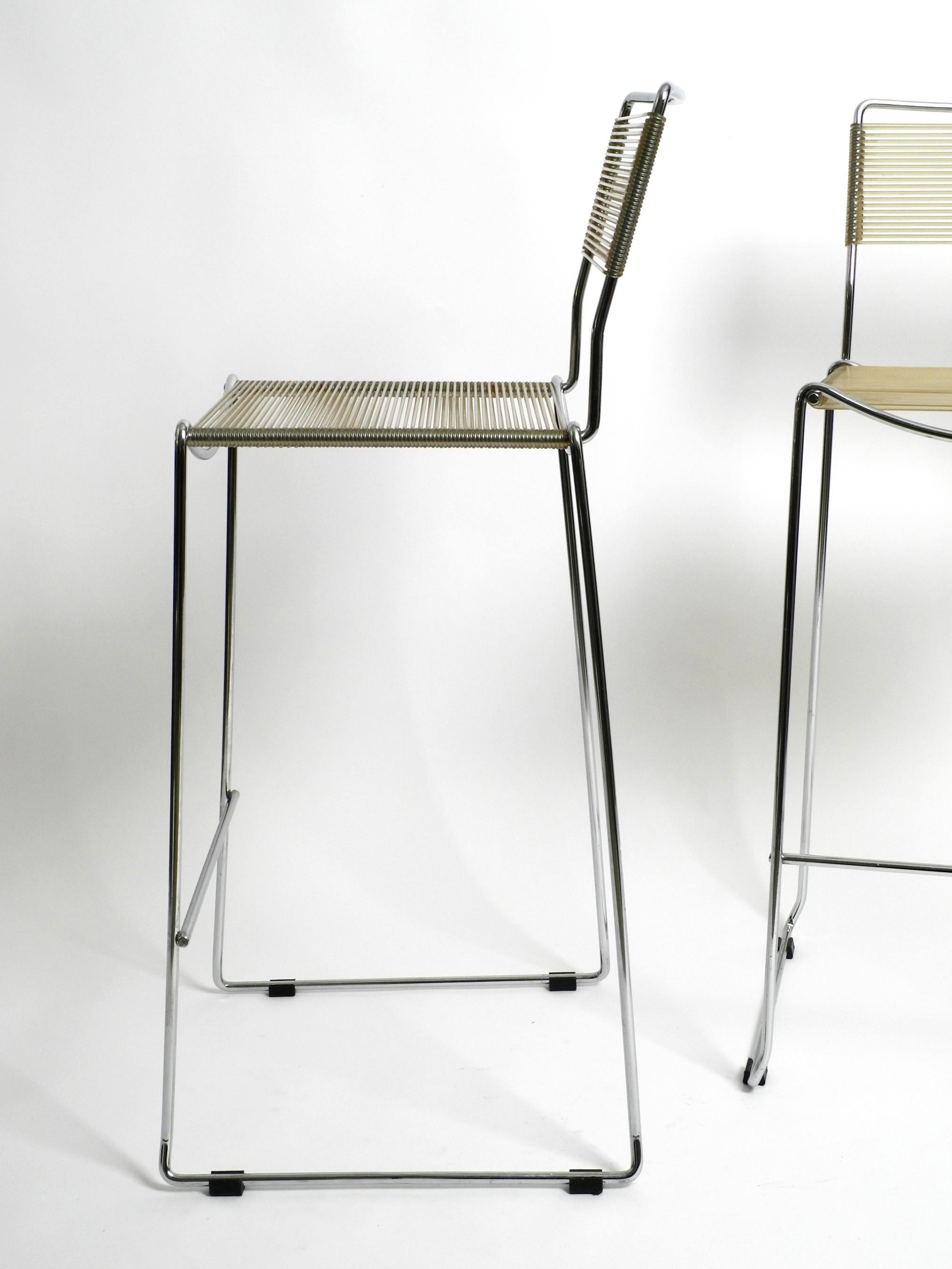 Pair of 1970s chrome spaghetti bar stools by Giandomenico Belotti for ...