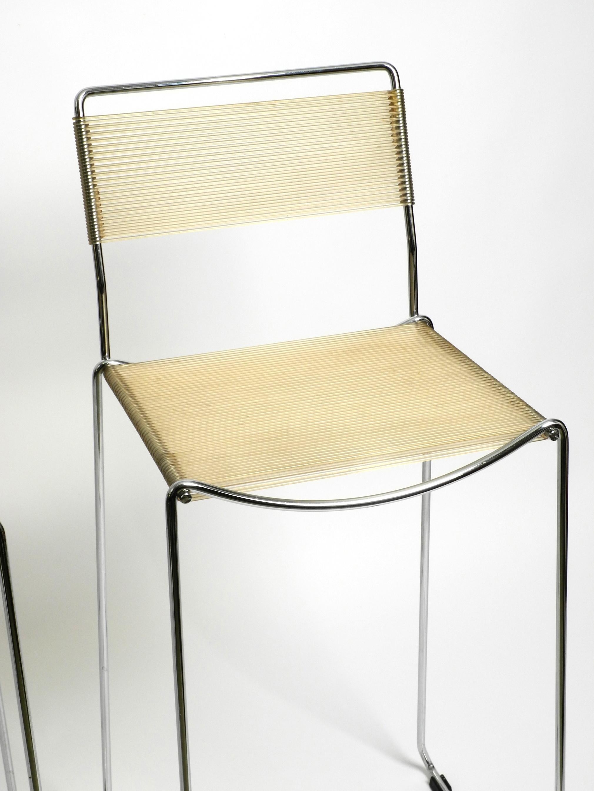 Pair of 1970s chrome spaghetti bar stools by Giandomenico Belotti for ...