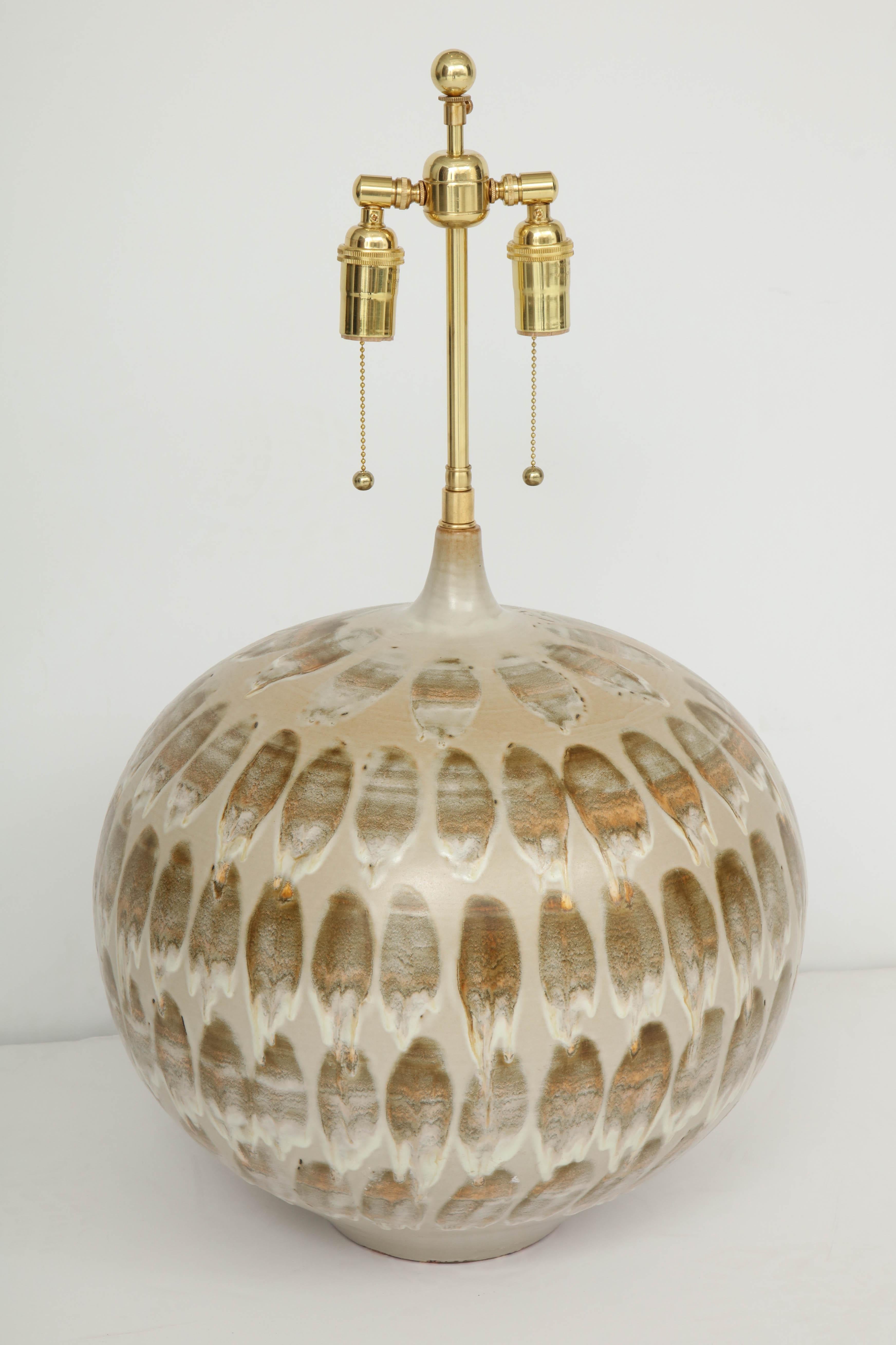 Pair of 1970s Giant Ceramic Lamps at 1stDibs