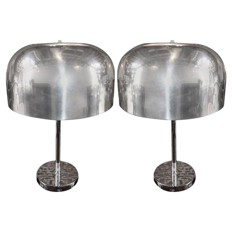 Pair of Aluminium Starburst Lamps For Sale at 1stDibs