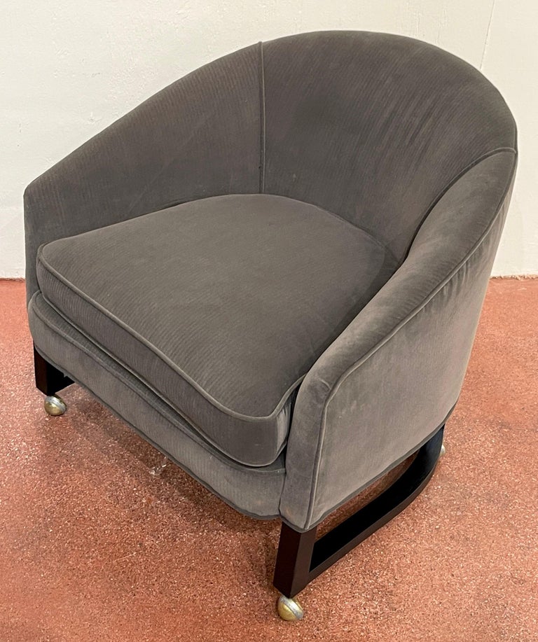 Pair of 1970s Low Profile Barrel Back Club Chairs, Style of Harvey ...