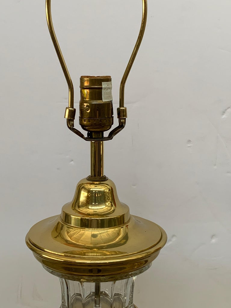 Pair of 1972 Chapman Brass and Glass Lamps For Sale at 1stDibs