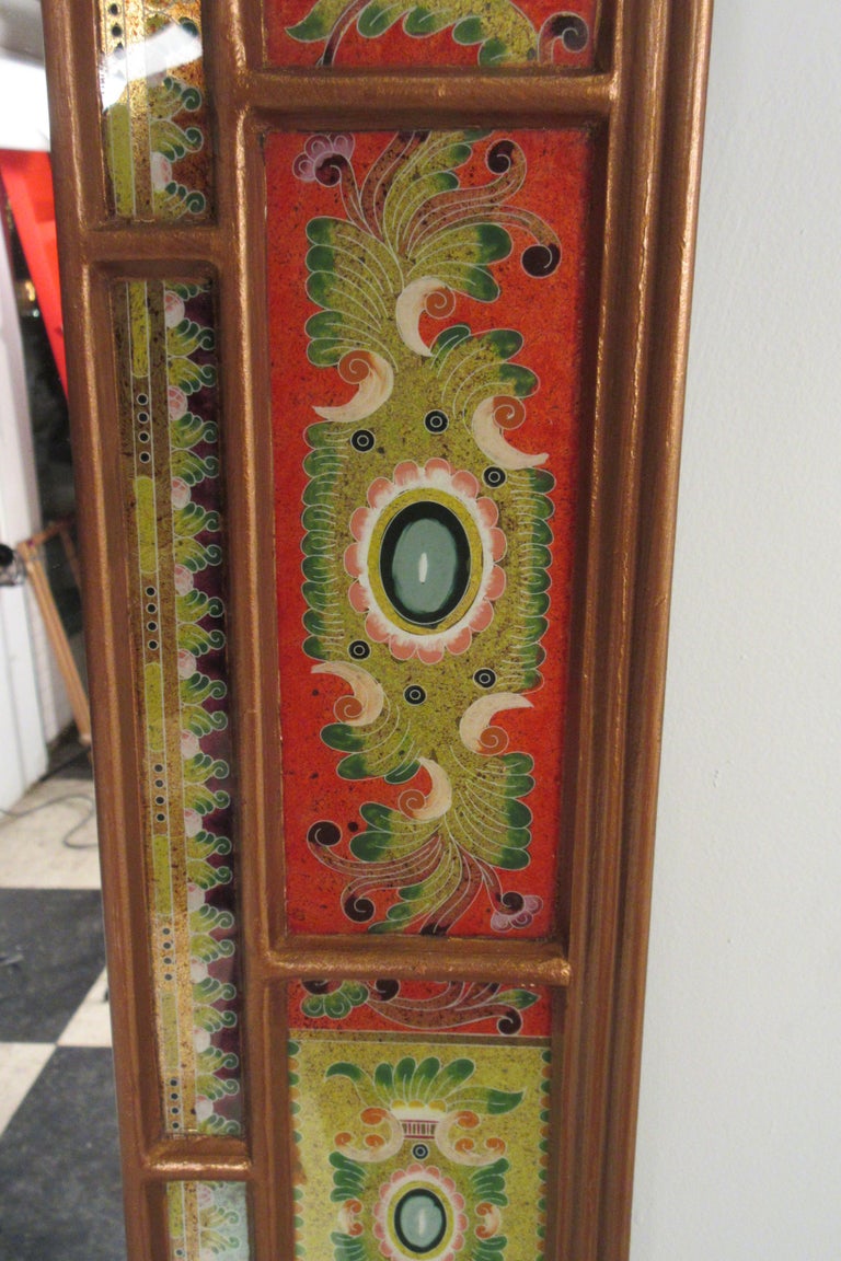 Pair of 1980s Colorful Reverse Painted Mirrors at 1stDibs