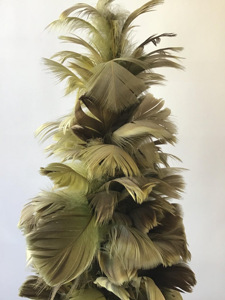 Pair of 1980s Feather Trees For Sale at 1stDibs