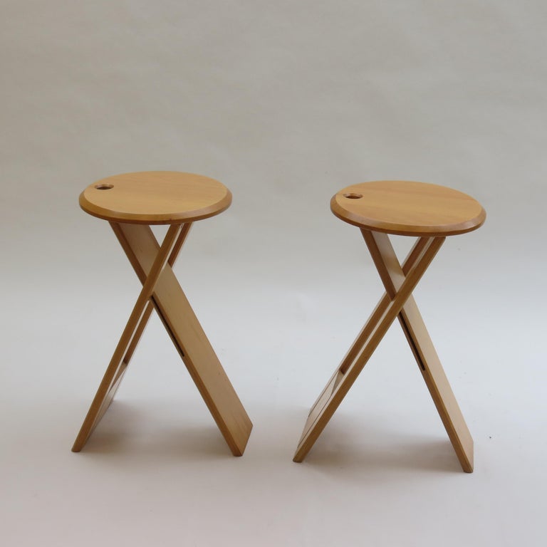 Pair of 1980s Folding Suzy Stools by Adrian Reed for Princes Design ...
