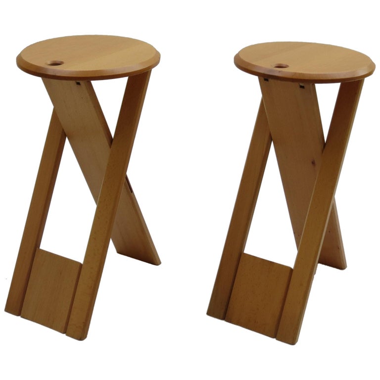 Pair of 1980s Folding Suzy Stools by Adrian Reed for Princes Design ...