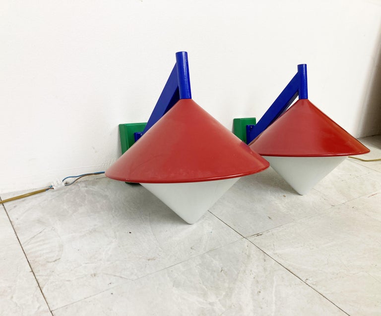 Pair of 1980s Wall Lamps For Sale at 1stDibs