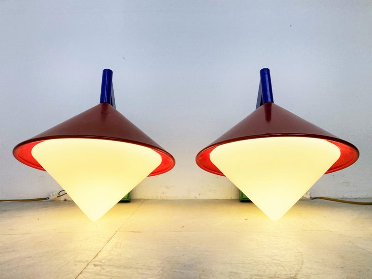 Pair of 1980s Wall Lamps For Sale at 1stDibs
