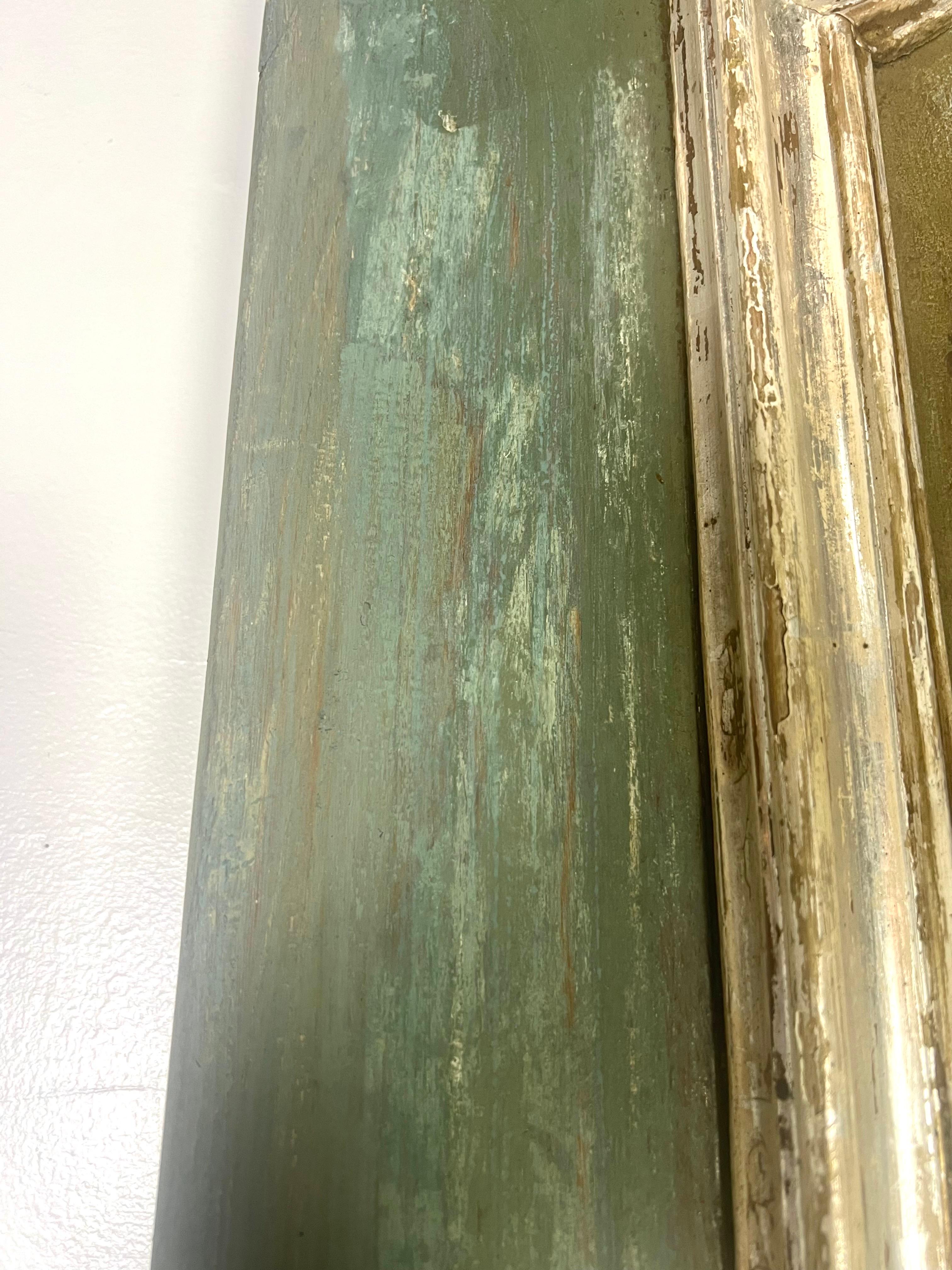 Pair of 19th C. Italian Painted and Silvered Doors For Sale at 1stDibs