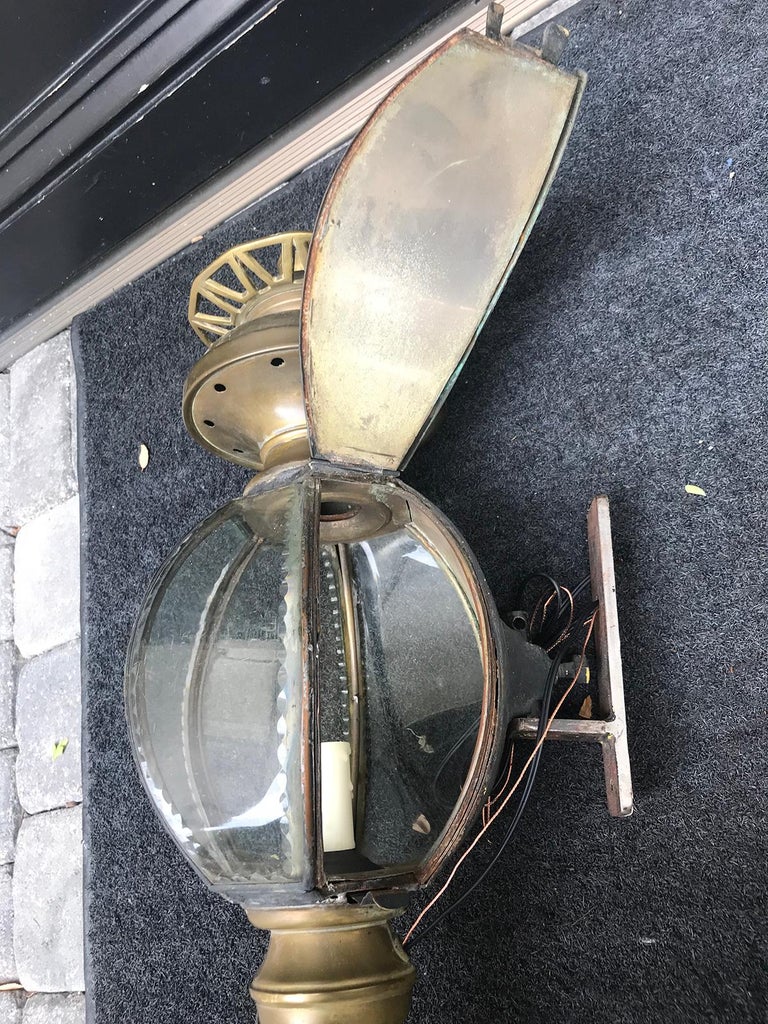 Pair of 19th Century American Coach Lanterns at 1stDibs