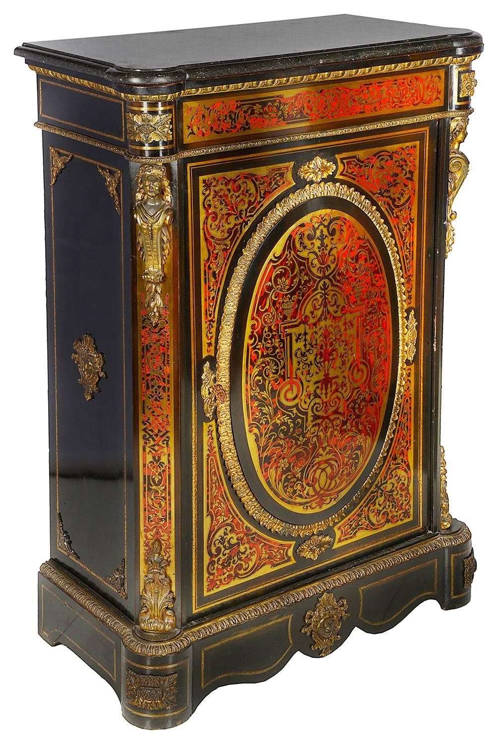 Pair of 19th Century Boulle Cabinets at 1stDibs