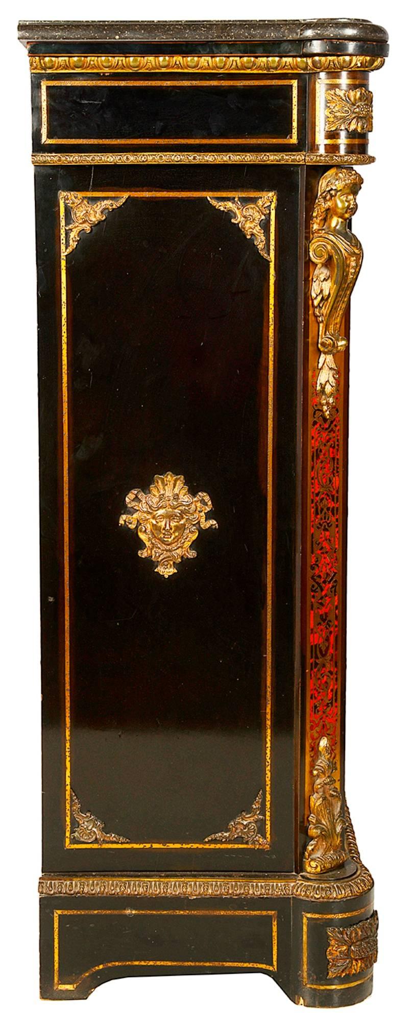 Pair of 19th Century Boulle Cabinets at 1stDibs