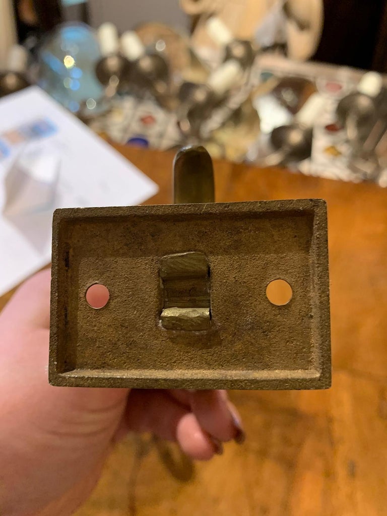 Pair of 19th Century Brass Fireplace Jamb Hooks at 1stDibs
