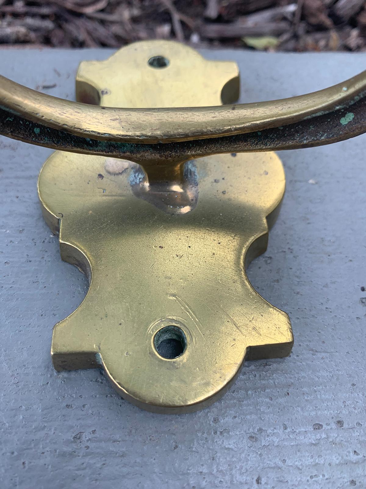 Pair of 19th Century Brass Jamb Hooks For Sale at 1stDibs