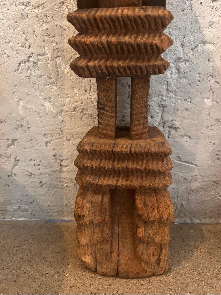 Pair of 19th Century Carved Wooden Candle Sticks from Burma For Sale at ...