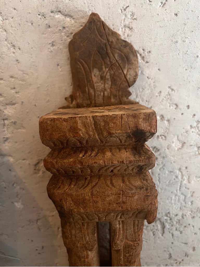 Pair of 19th Century Carved Wooden Candle Sticks from Burma For Sale at ...