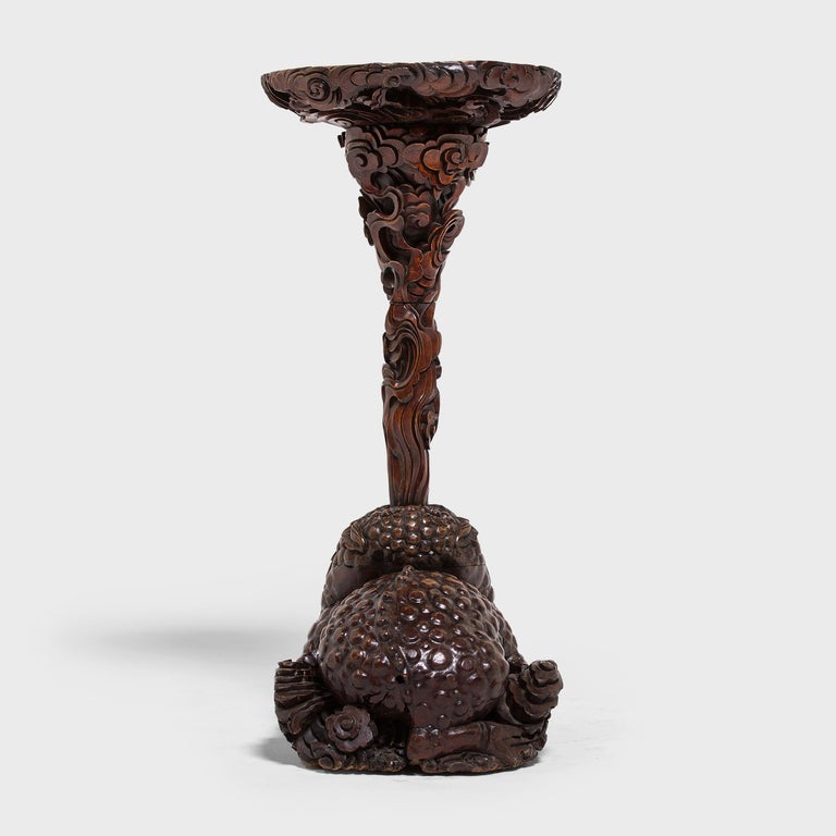 Pair of 19th Century Chinese Mythical Toad Incense Stands at 1stDibs