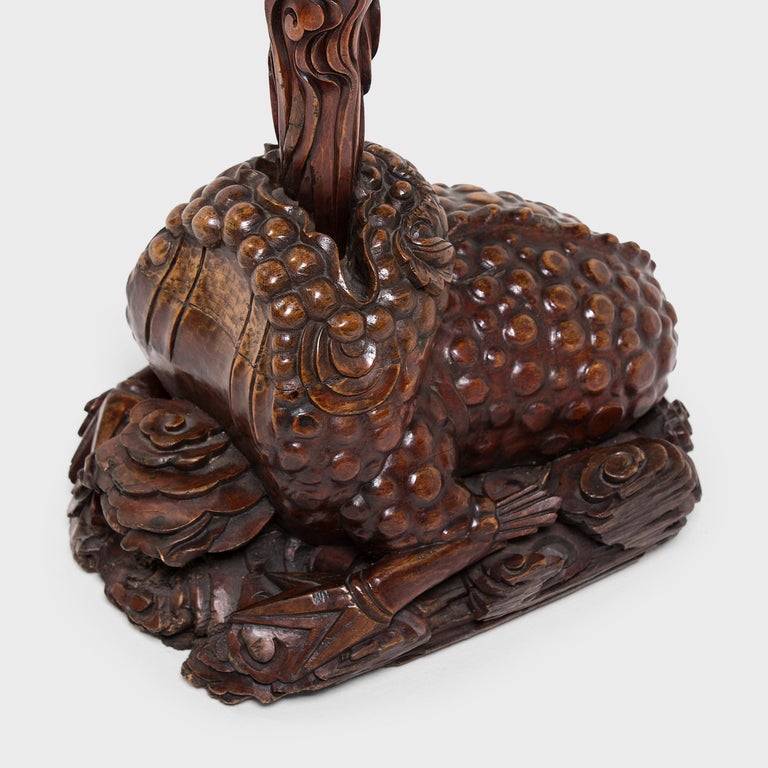 Pair of 19th Century Chinese Mythical Toad Incense Stands at 1stDibs