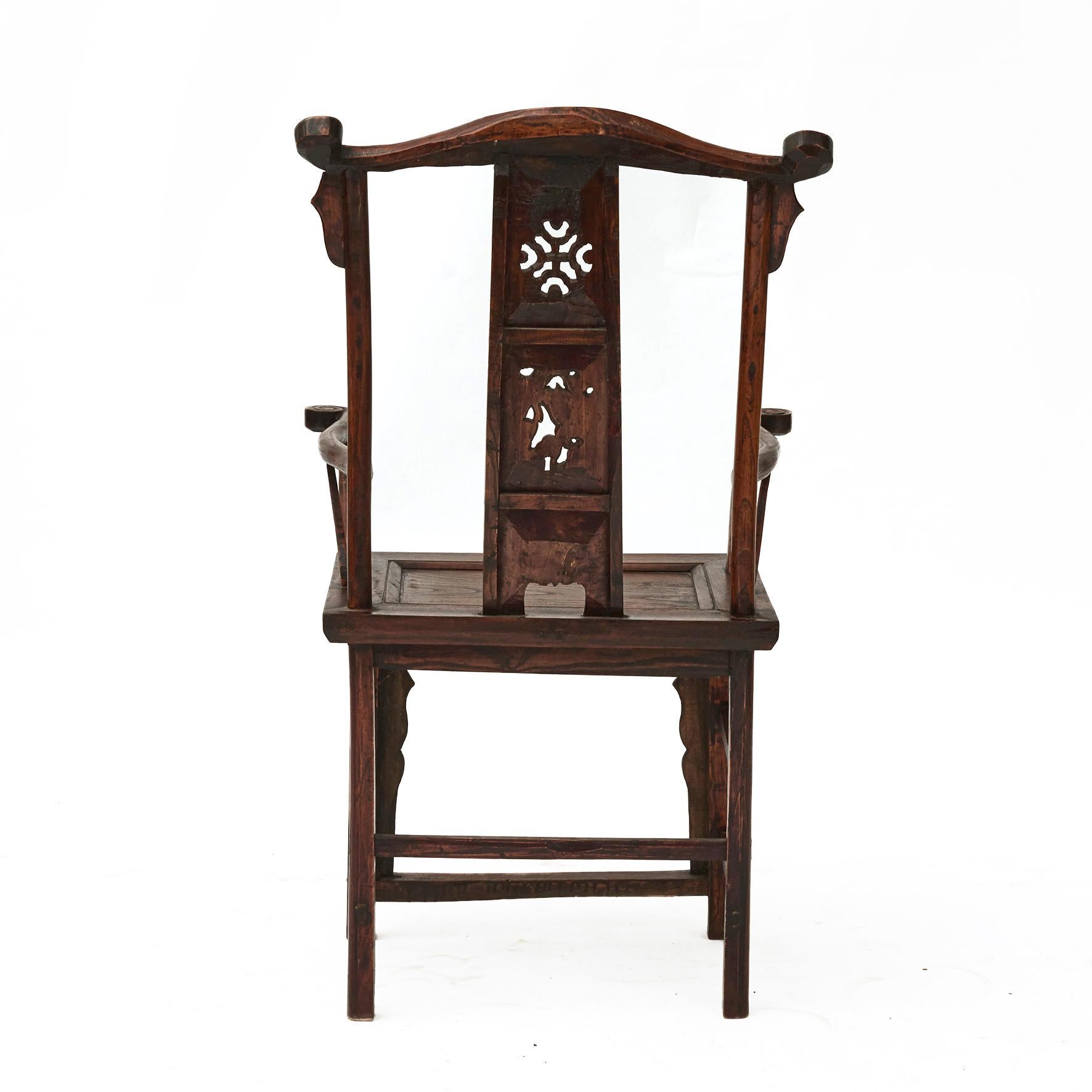Pair of 19th Century Chinese Official's Hat Chairs For Sale at 1stDibs