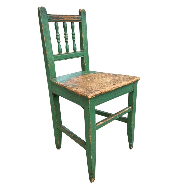 Pair of 19th Century Continental Farm Chairs For Sale at 1stDibs