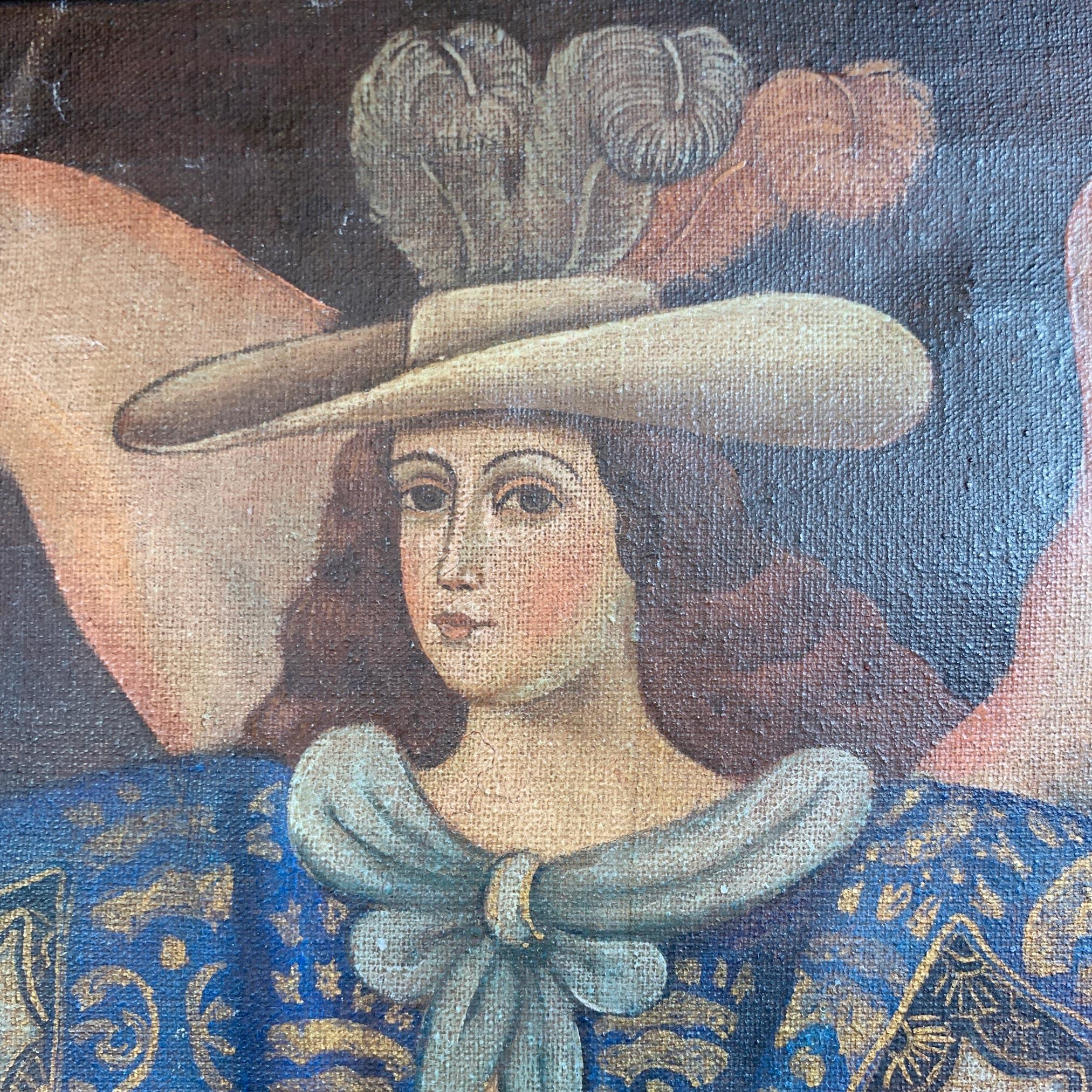 Pair of 19th Century Cuzco School Oil Paintings on Canvas at 1stDibs