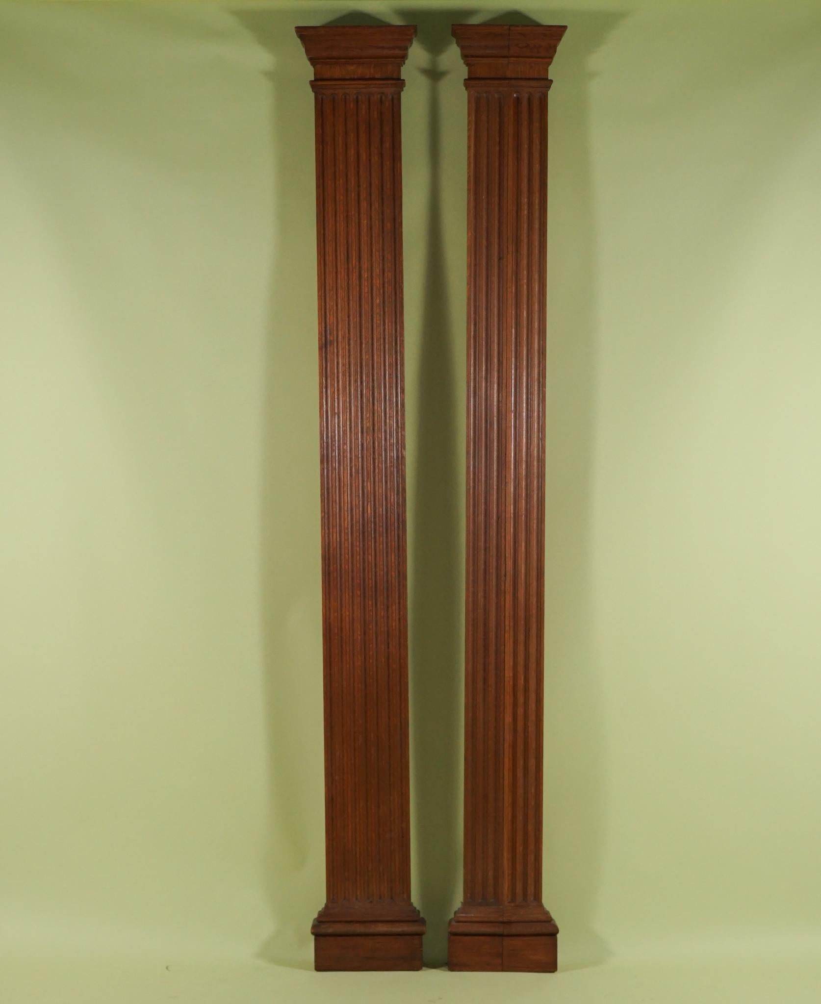 Pair of 19th Century Doric Oak Pilasters at 1stDibs | doric pilasters