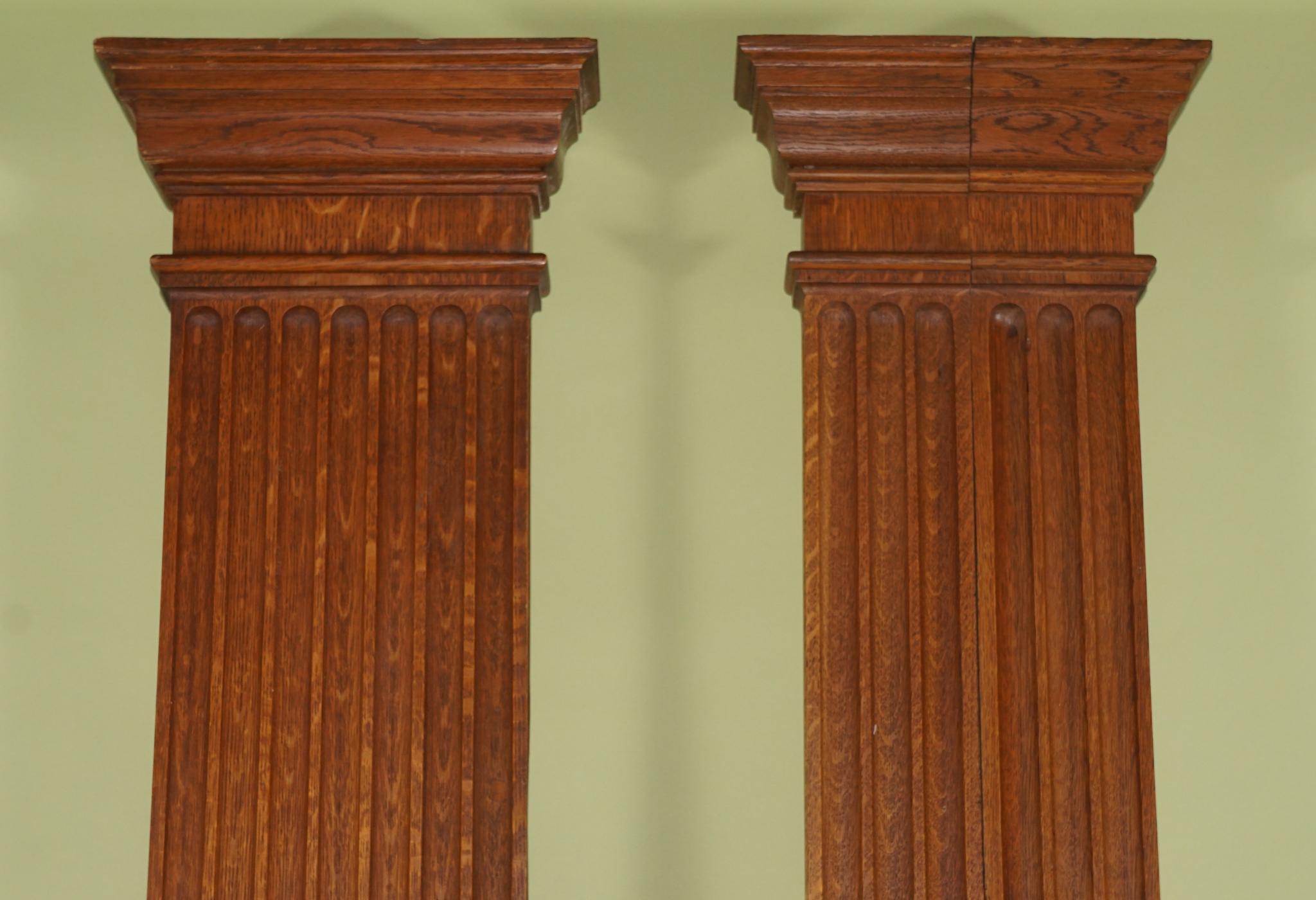 Pair of 19th Century Doric Oak Pilasters at 1stDibs | doric pilasters