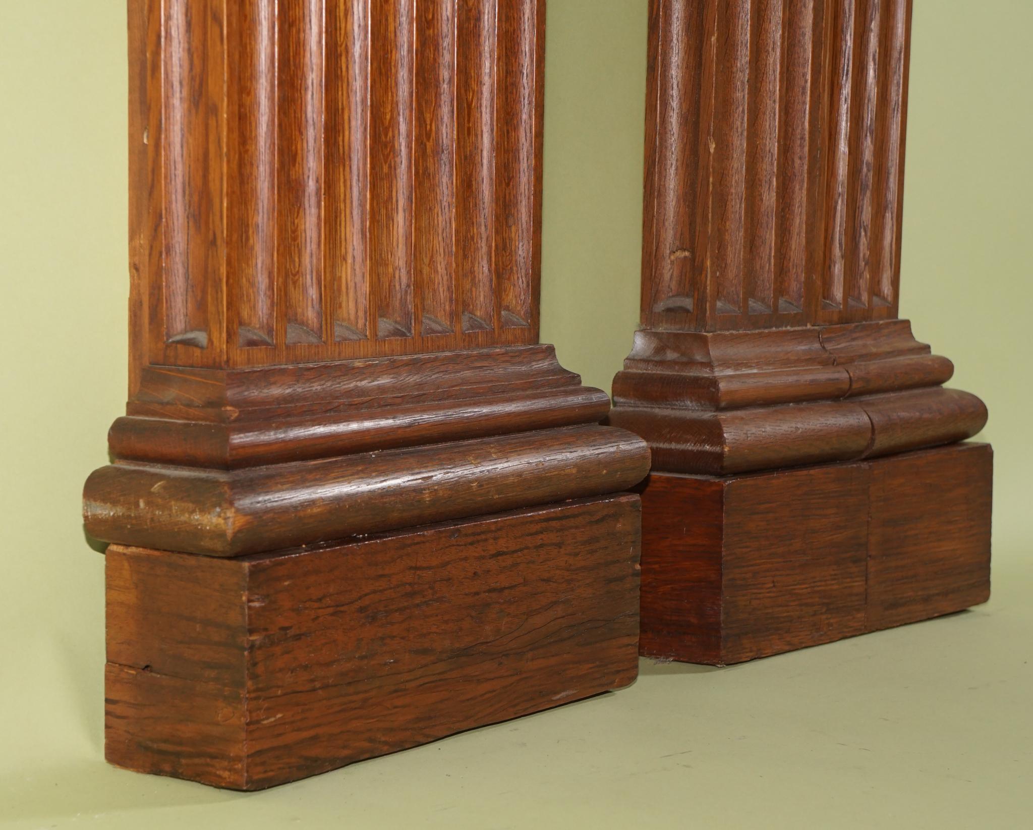 Pair of 19th Century Doric Oak Pilasters at 1stDibs | doric pilasters