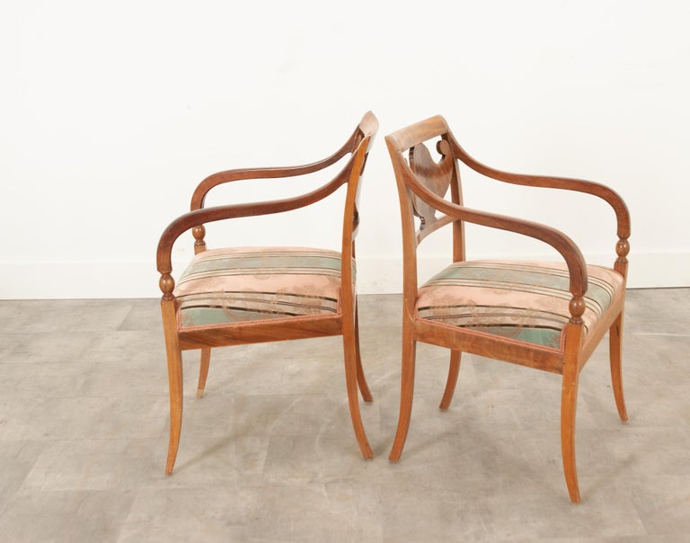 Pair of 19th Century Dutch Arm Chairs For Sale at 1stDibs