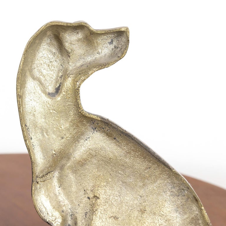 Pair of 19th Century English Brass Hunting Dog Doorstops or Bookends ...