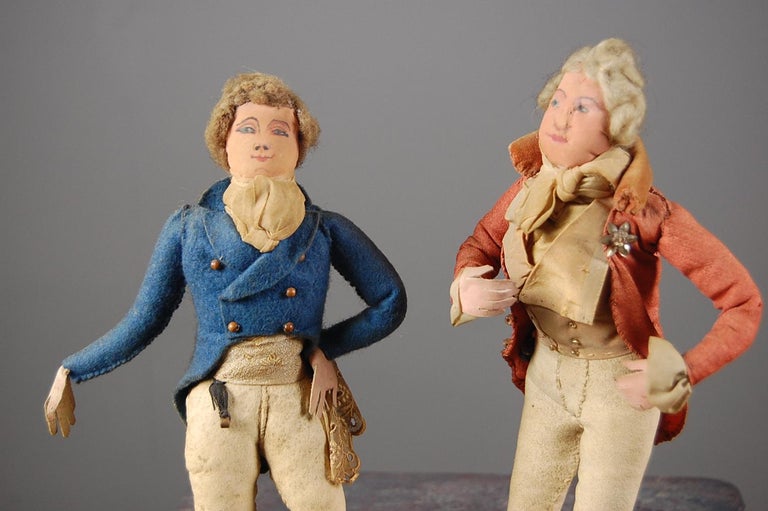 Pair of 19th Century English Georgian Dandy Figures at 1stDibs