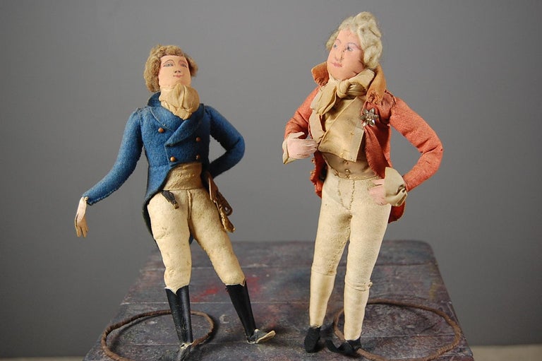 Pair of 19th Century English Georgian Dandy Figures at 1stDibs