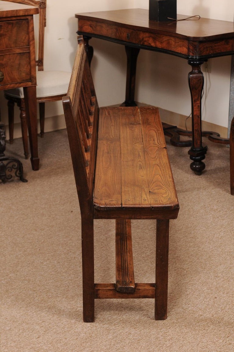 Pair of 19th Century English Pitch Pine Hall Benches For Sale at 1stdibs