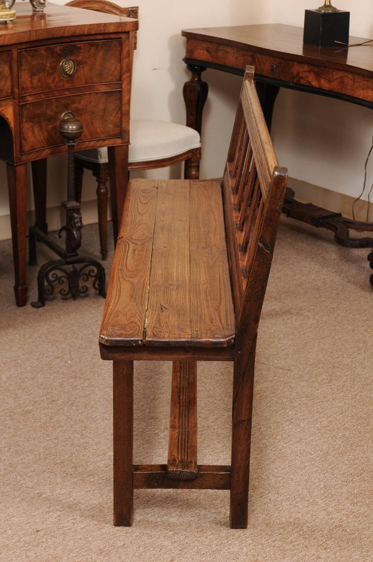 Pair of 19th Century English Pitch Pine Hall Benches For Sale at 1stdibs