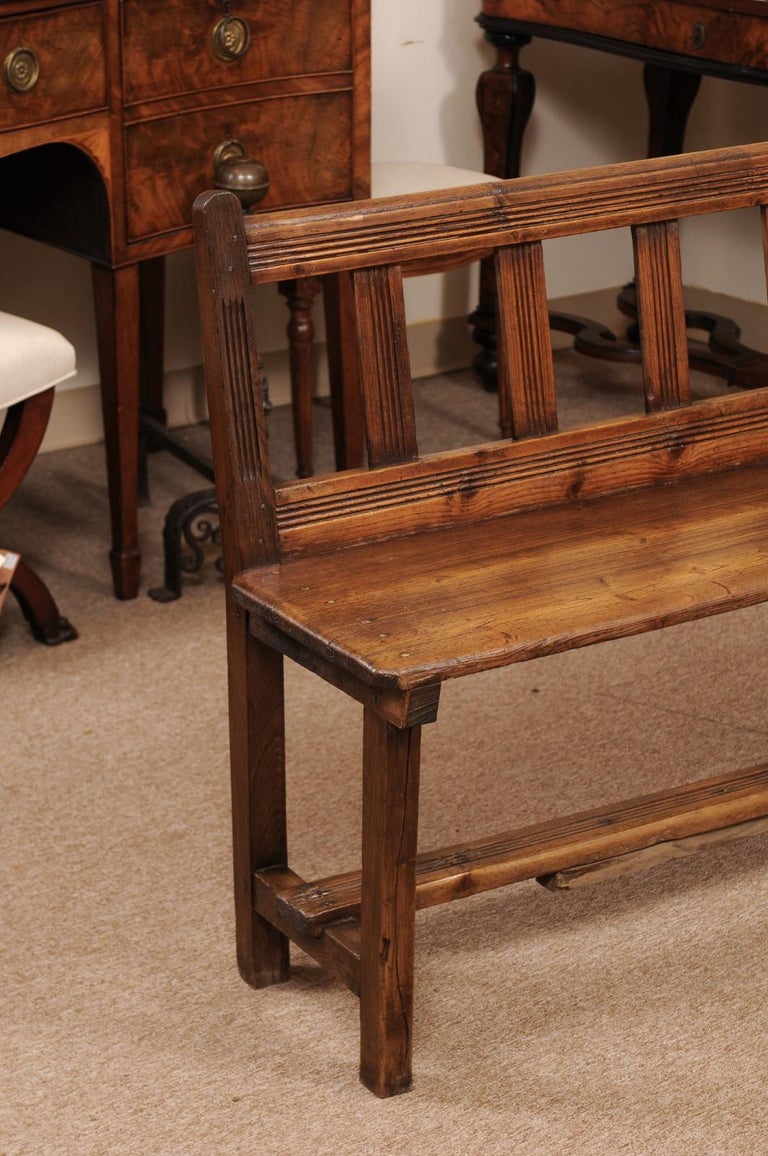 Pair of 19th Century English Pitch Pine Hall Benches For Sale at 1stdibs