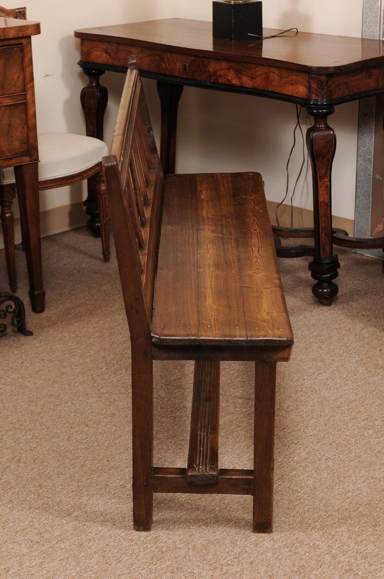 Pair of 19th Century English Pitch Pine Hall Benches For Sale at 1stdibs