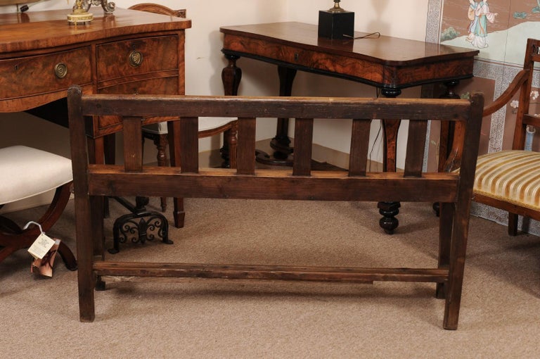 Pair of 19th Century English Pitch Pine Hall Benches For Sale at 1stdibs
