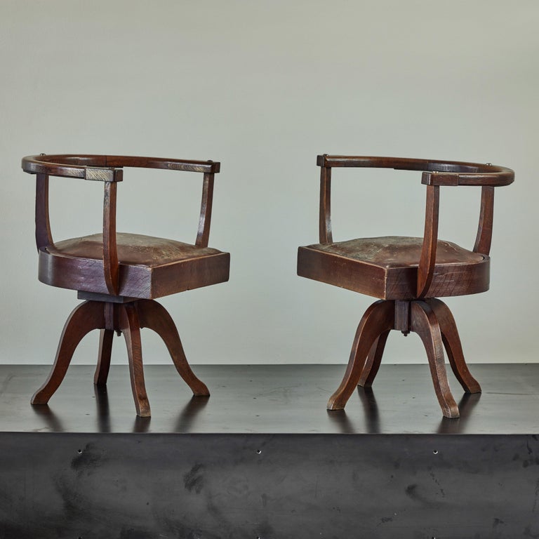 Pair of 19th Century English Study Chairs For Sale at 1stDibs